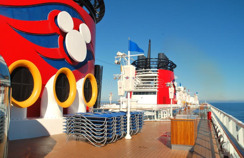 The Disney Wonder S Funnels Under California Sky Editorial Image ...