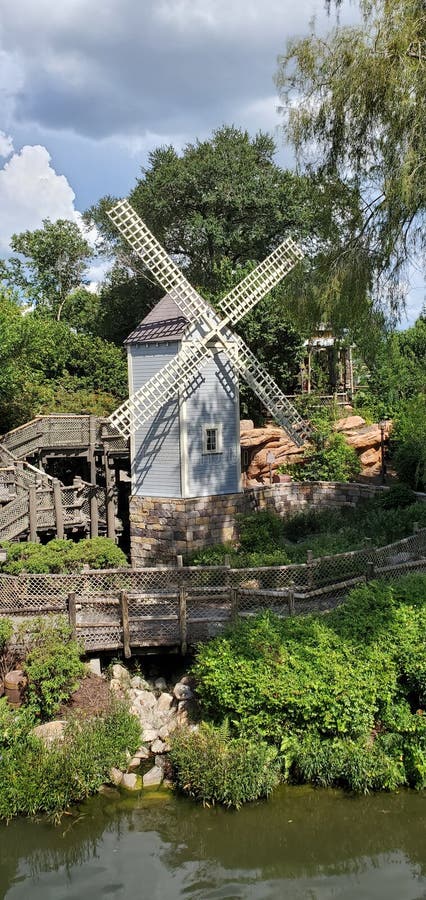 Magic Windmill In Oia, Santorini Stock Image - Image of house, landmark ...