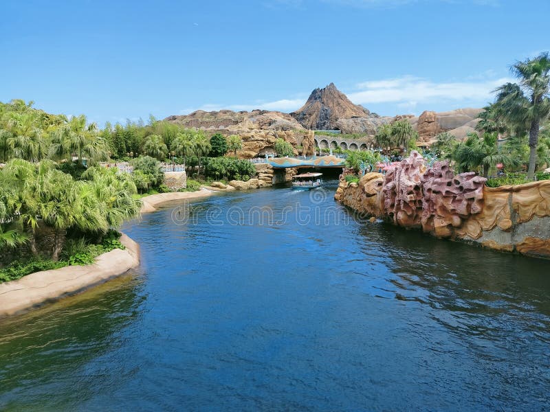 DisneySea Tokyo with Water Bodies Editorial Stock Photo - Image of ...
