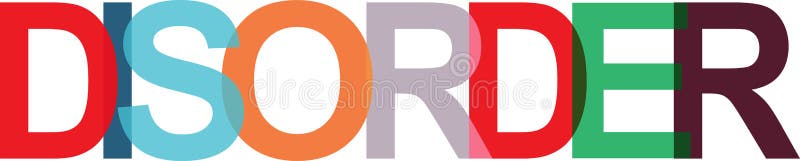 Disorder word on white stock illustration. Illustration of substance ...