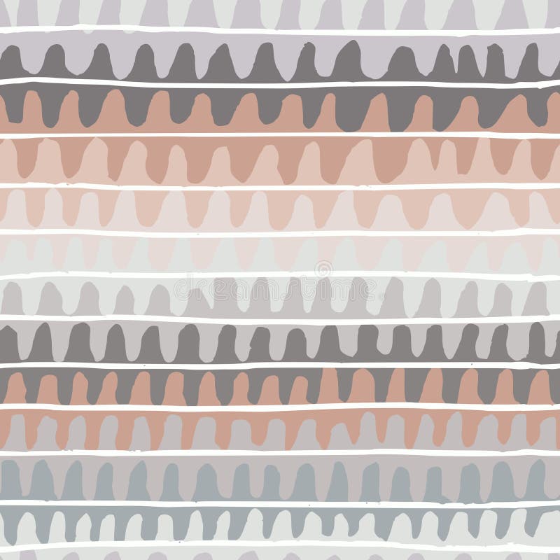 Disordered Pastel Beige Horizontal Waves and White Lines Fashion ...