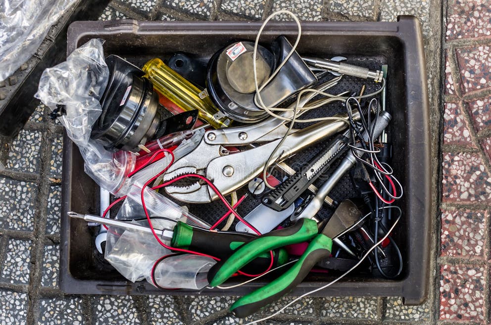 Disordered Toolbox stock image. Image of instrument, open - 34152949