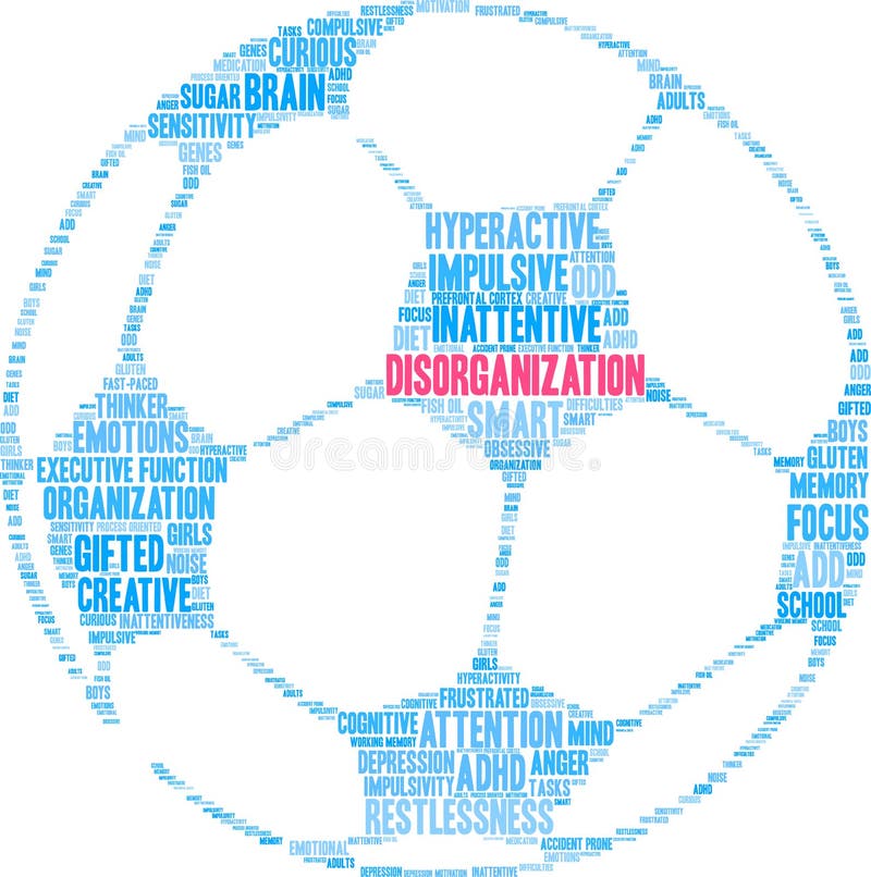 Disorganization Word Cloud stock vector. Illustration of hyperactive ...