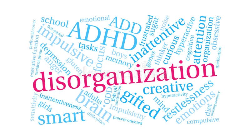 Disorganization Word Cloud stock video. Video of genes - 108472113