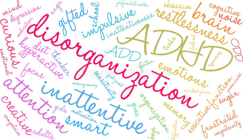 Disorganization Word Cloud stock vector. Illustration of creative ...