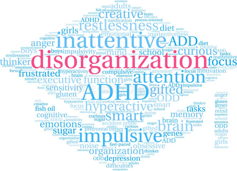 Disorganization Word Cloud stock vector. Illustration of hyperactive ...