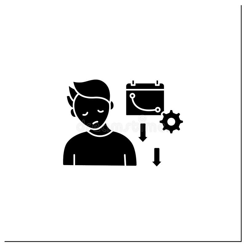 Disorganized Behavior Glyph Icon Stock Vector - Illustration of ...