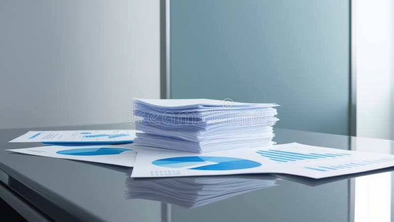 Disorganized Stack of Papers on a Desk Indicating Workload and ...