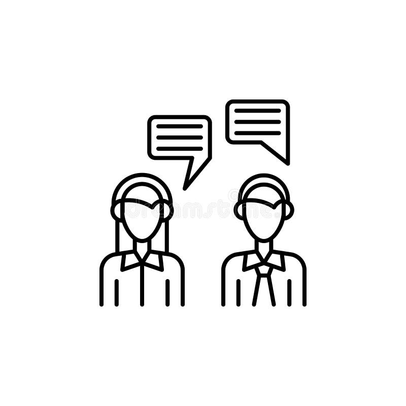 Dispatcher, Speech, Call Center Icon. Simple Line, Outline Vector ...