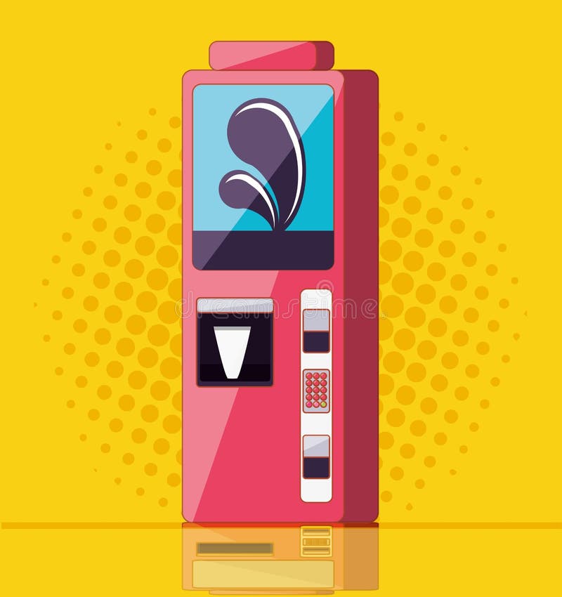 Dispenser of Beverage Machine Electronic Stock Vector - Illustration of ...