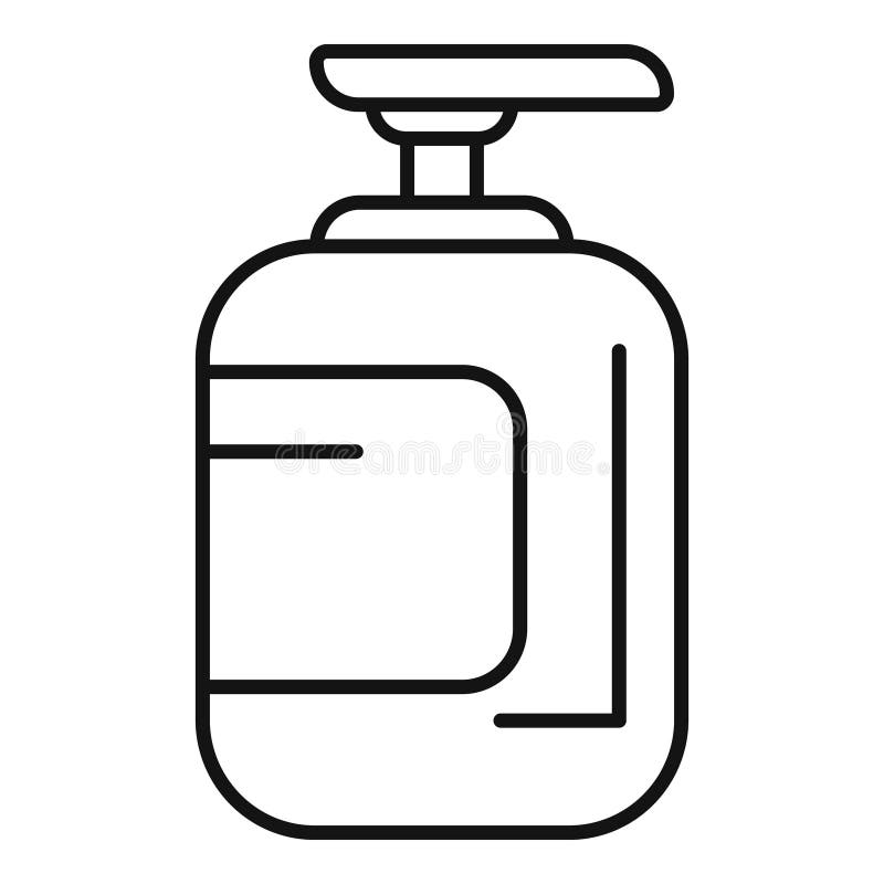 Dispenser Bottle for Liquid Soap or Shampoo Drawing Stock Vector ...