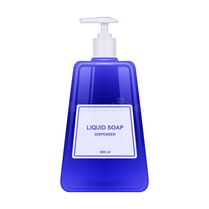 Dispenser Liquid Soap Vector Icon.Realistic Vector Icon Isolated on ...