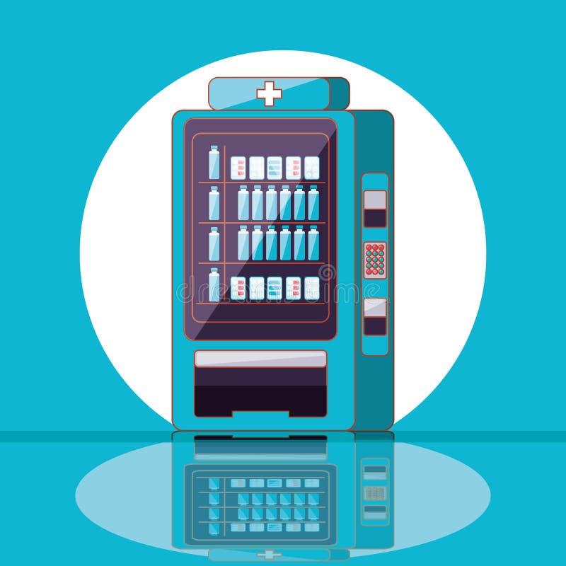 Dispenser of Medicine and Water Machine Electronic Stock Vector ...