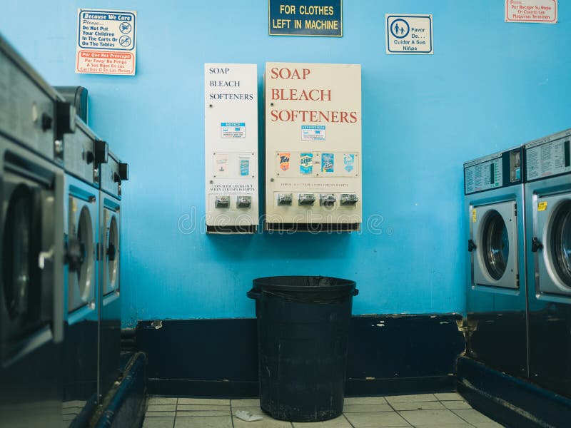 Dispensers Inside of a Laundromat, Ossining, New York Stock Image ...