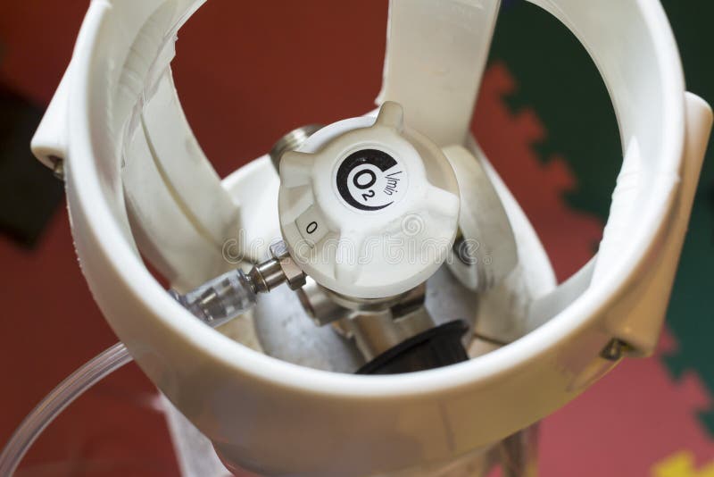 Dispensing Medical Oxygen Device Stock Image - Image of close ...