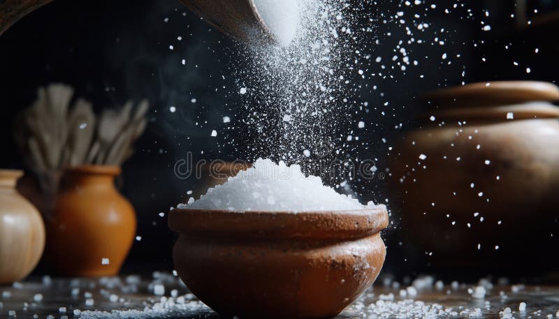 Dispensing Salt from a Salt Shaker Stock Photo - Image of seasoning ...