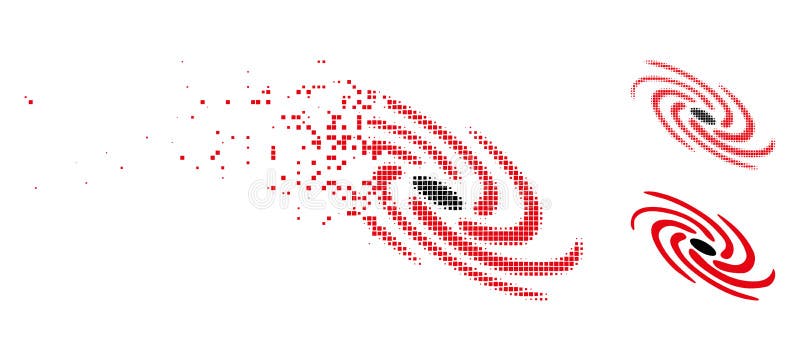 Dispersed Dot Halftone Galactic Icon Stock Vector - Illustration of ...