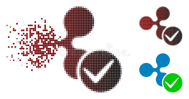 Dispersed Dotted Halftone Accept Ripple Icon Editorial Stock Image ...