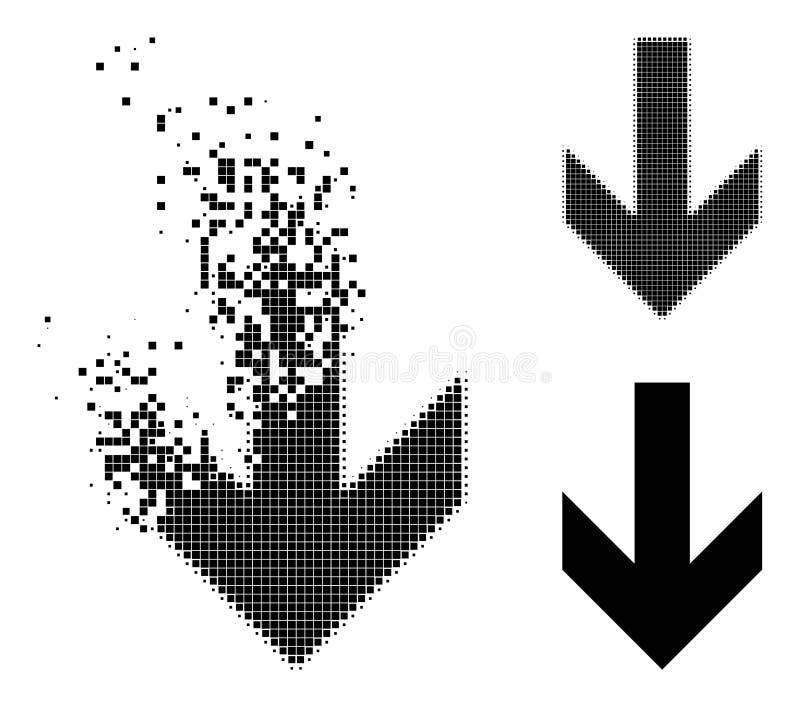 Dispersed and Halftone Pixel Arrow Down Glyph Stock Vector ... Dispersed and Halftone Pixel Arrow Down Glyph Stock Vector ...