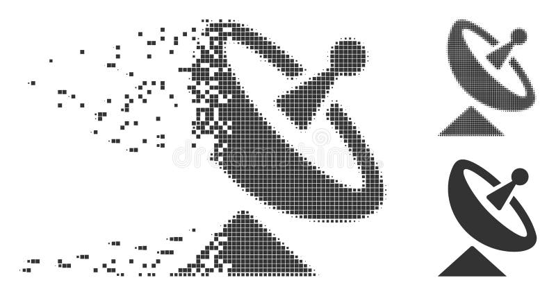 Dispersed Pixel Halftone Antenna Icon Stock Vector - Illustration of ...