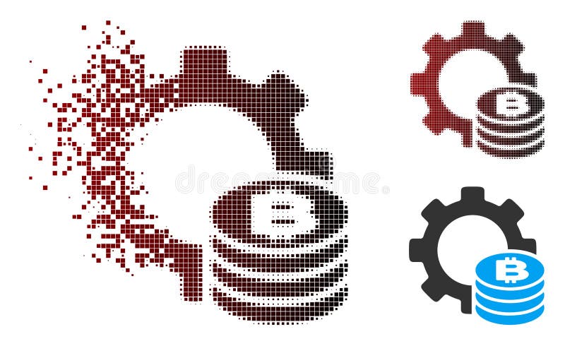 Dispersed Pixel Halftone Bitcoin Industry Gear Icon Stock Vector ... Dispersed Pixel Halftone Bitcoin Industry Gear Icon Stock Vector ...