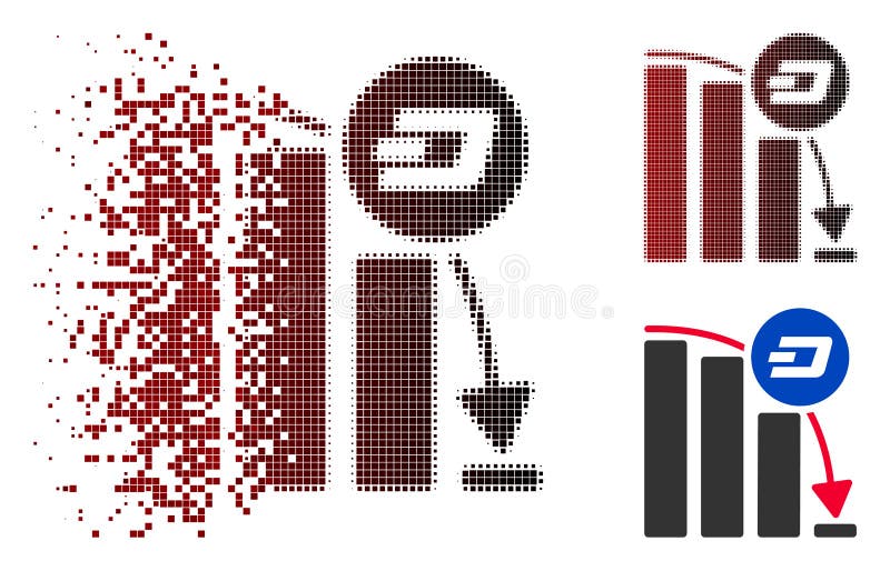 Dispersed Pixel Halftone Dashcoin Epic Fall Chart Icon Stock Vector ... Dispersed Pixel Halftone Dashcoin Epic Fall Chart Icon Stock Vector ...