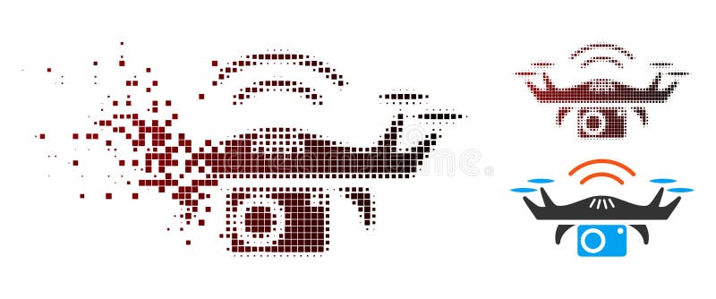 Dispersed Pixel Halftone Photo Spy Drone Icon Stock Vector ... Dispersed Pixel Halftone Photo Spy Drone Icon Stock Vector ...