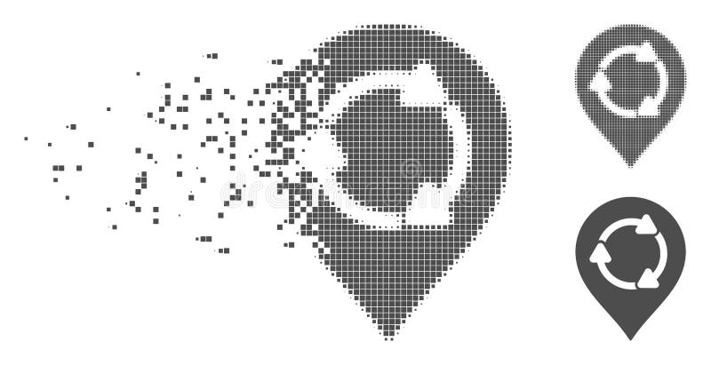 Dispersed Pixel Halftone Rotation Map Marker Icon Stock Vector ... Dispersed Pixel Halftone Rotation Map Marker Icon Stock Vector ...