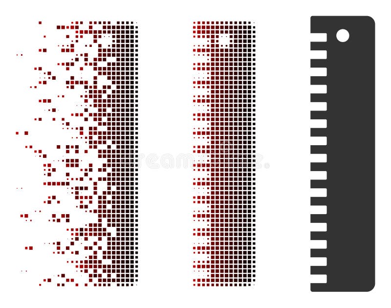 Dispersed Pixel Halftone Ruler Icon Stock Vector - Illustration of cell ... Dispersed Pixel Halftone Ruler Icon Stock Vector - Illustration of cell ...