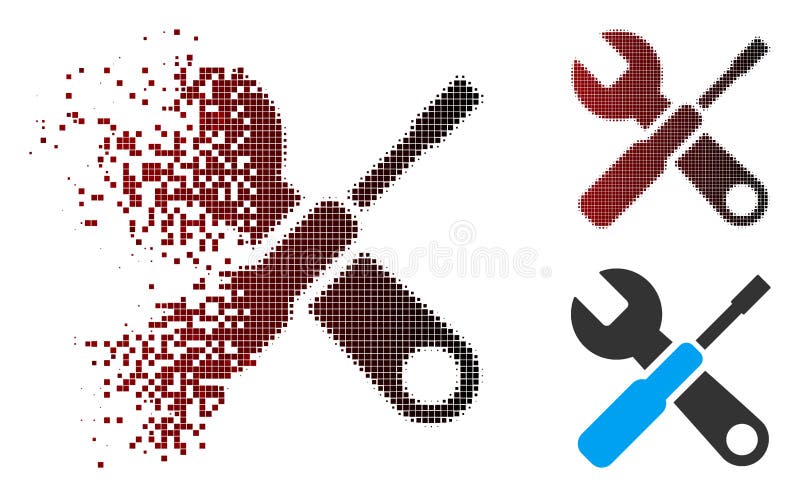 Dispersed Pixel Halftone Tuning Tools Icon Stock Vector - Illustration ...