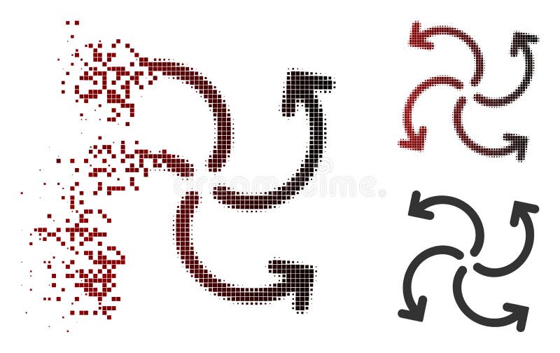 Dispersed Pixel Halftone Turbine Rotation Icon Stock Vector ... Dispersed Pixel Halftone Turbine Rotation Icon Stock Vector ...
