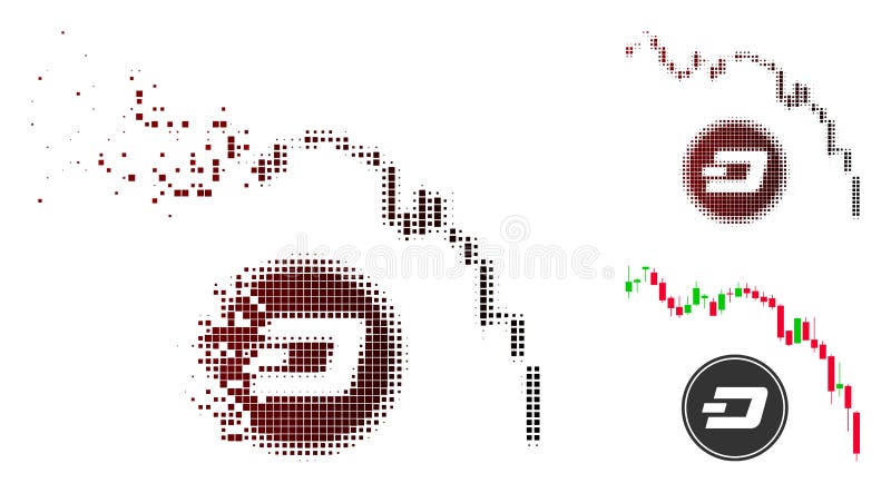 Dispersed Pixelated Halftone Dashcoin Panic Fall Chart Icon Stock ... Dispersed Pixelated Halftone Dashcoin Panic Fall Chart Icon Stock ...