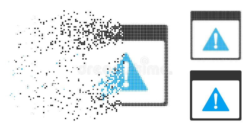 Dispersed Pixelated Halftone Error Calendar Page Icon Stock Vector ...