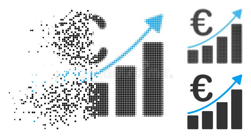 Dispersed Pixelated Halftone Euro Bar Chart Icon Stock Vector ... Dispersed Pixelated Halftone Euro Bar Chart Icon Stock Vector ...