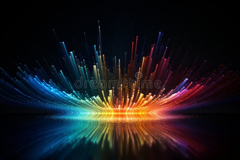 Dispersion of Light. Rainbow on a Dark Background Stock Photo - Image ...