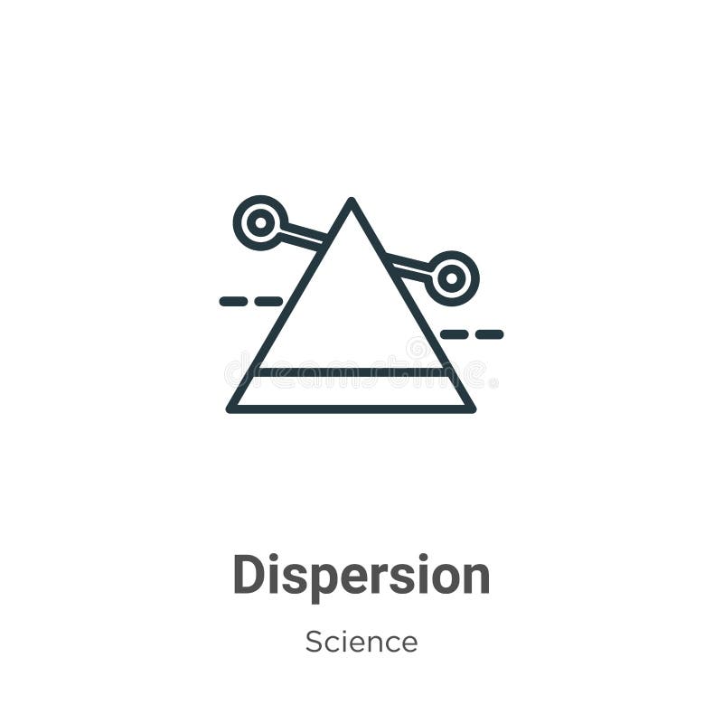 Outline Dispersion Vector Icon. Isolated Black Simple Line Element ...