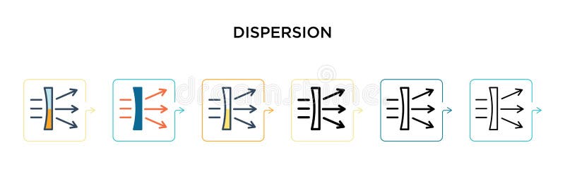 Dispersion Icons on White, Vector Stock Vector - Illustration of ...