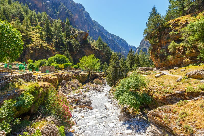 Displaced Village Samaria in Samaria Gorge, Greece Stock Image - Image ...