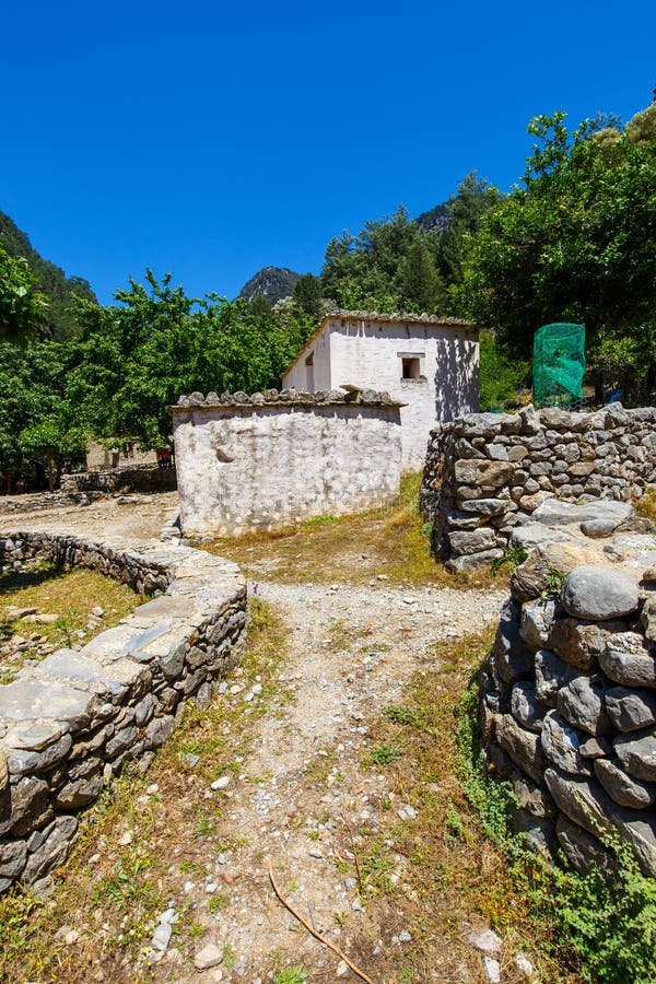 Displaced Village Samaria in Samaria Gorge, Greece Stock Image - Image ...