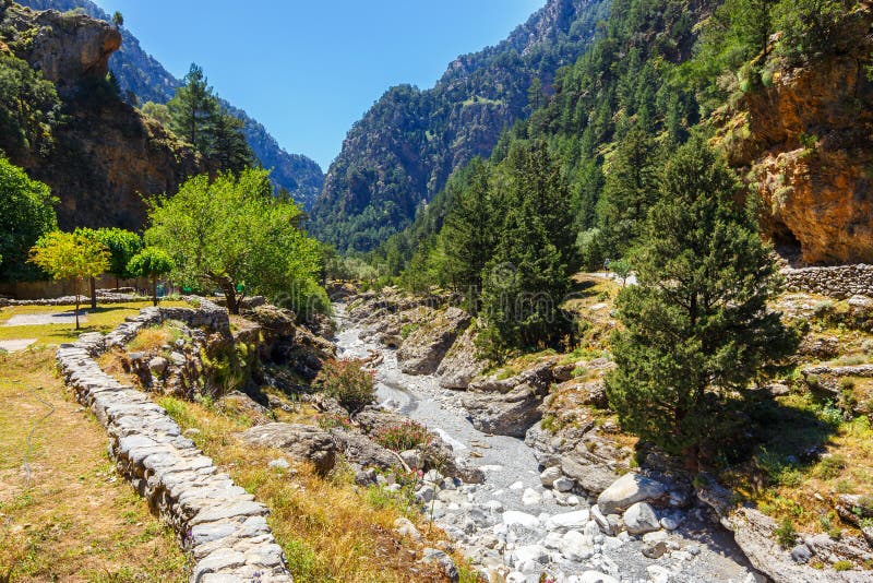 Displaced Village Samaria in Samaria Gorge, Greece Stock Photo - Image ...