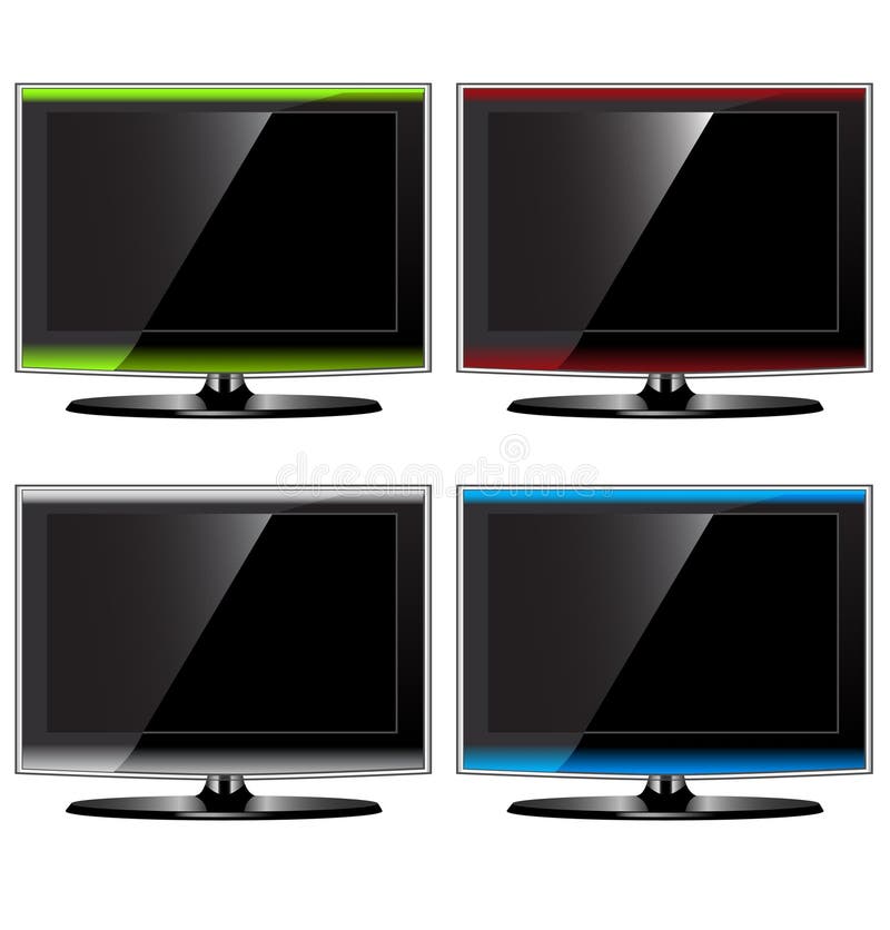 Flat screen TV stock vector. Illustration of display, monitor - 6177640