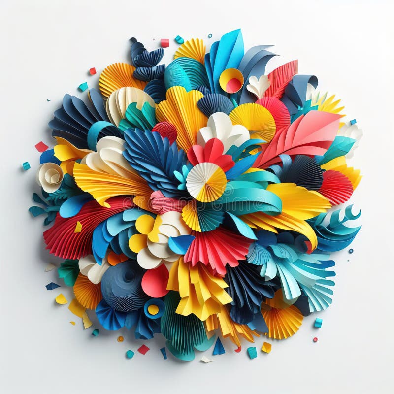 The Display of Abstract Shapes and Colors, the Variety of Shapes and ...