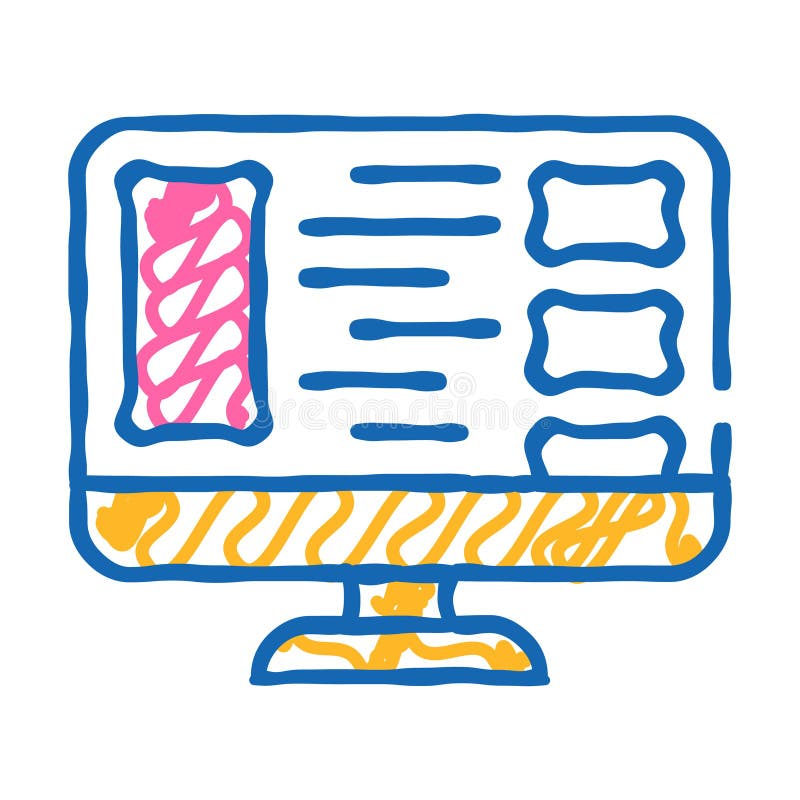 Display Advertising Icon Doodle Illustration Stock Illustration ...