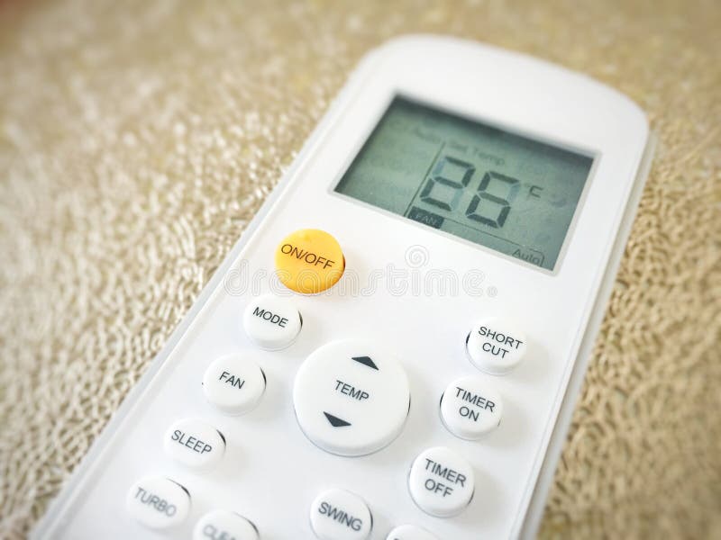Display of an Air Conditioner Remote Control Stock Image - Image of ...