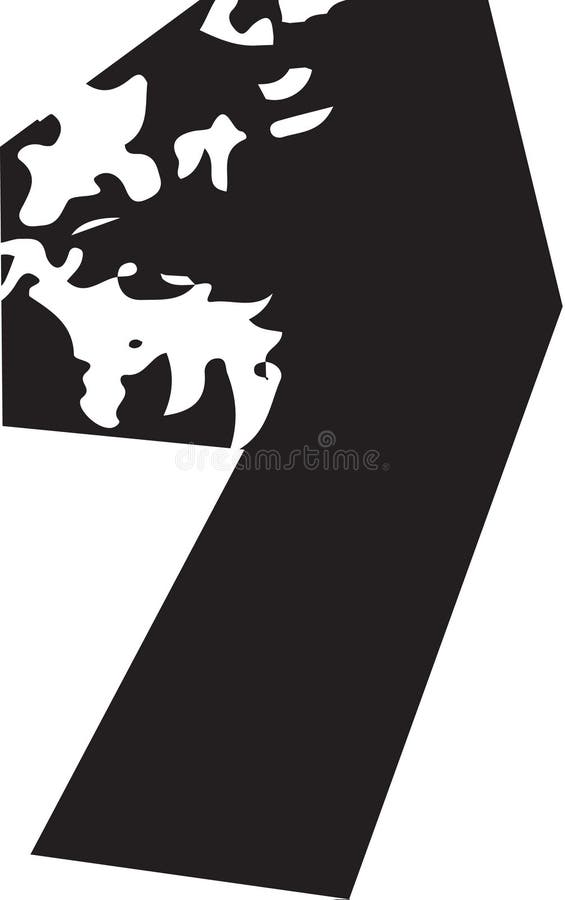 Display Alphabet Grunge Corner Paper Cut Font Number 9 Nine Stock ...