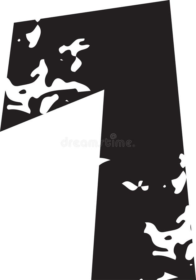 Display Alphabet Grunge Corner Paper Cut Font Number 7 Seven Stock ...