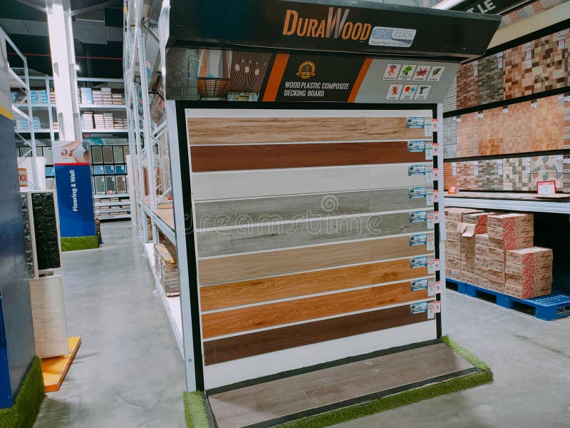 A Display Area for Wood Plastick Composite Board Products. Editorial ...