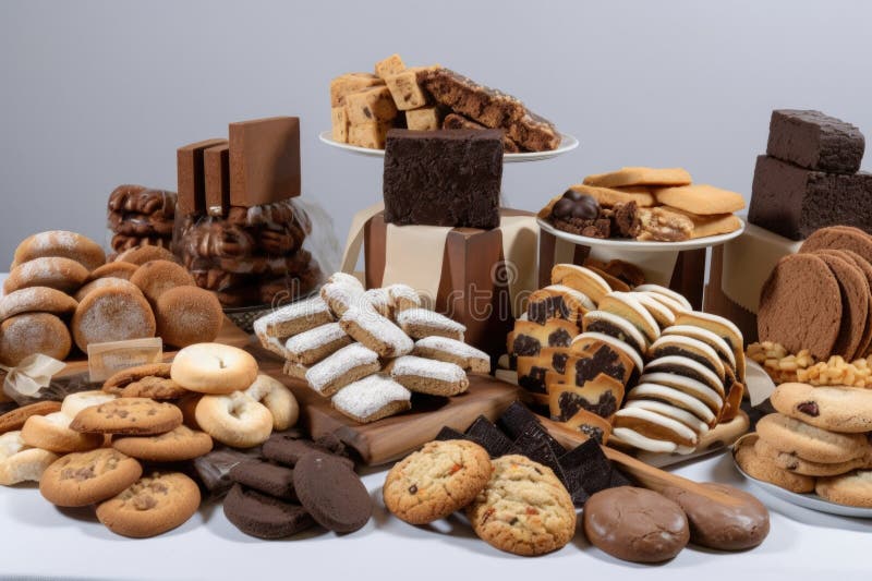 Display of Assorted Cookies and Biscotti in a Variety of Flavors ...