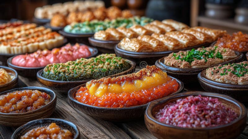 Display of Assorted Pastries in a Bakery Showcasing Diverse Flavors and ...