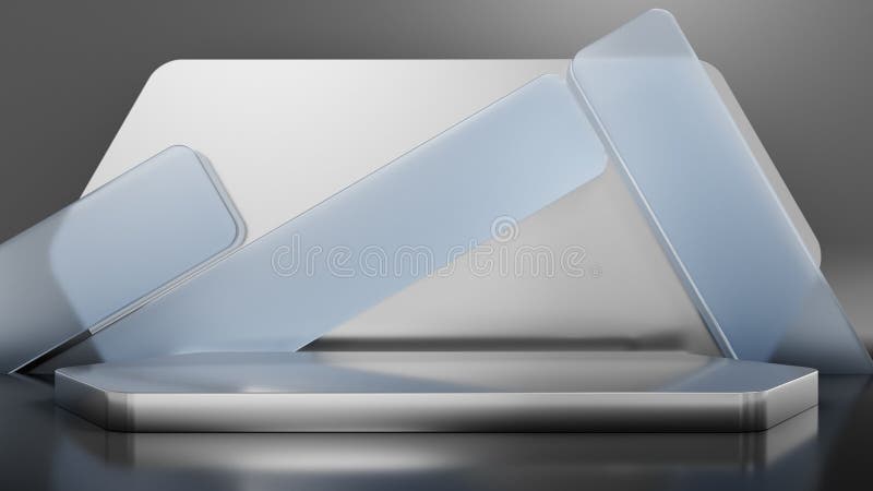 Display Background with Blurred Glass Elements Stock Illustration ...